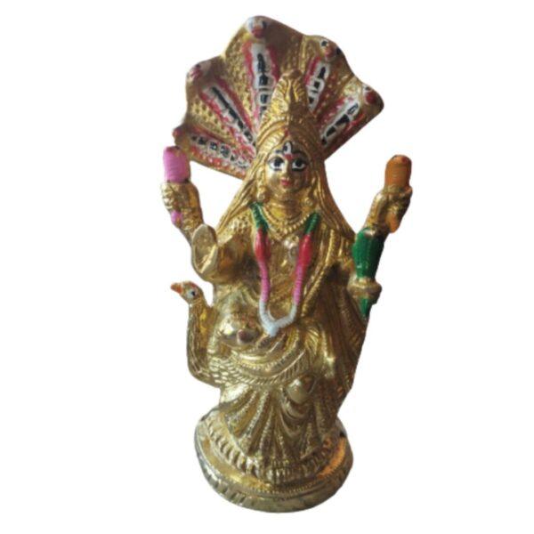 Maa Manasha - 7" Astadhatu Brass Maa Manasa Murti - Pure Pital Brass ...