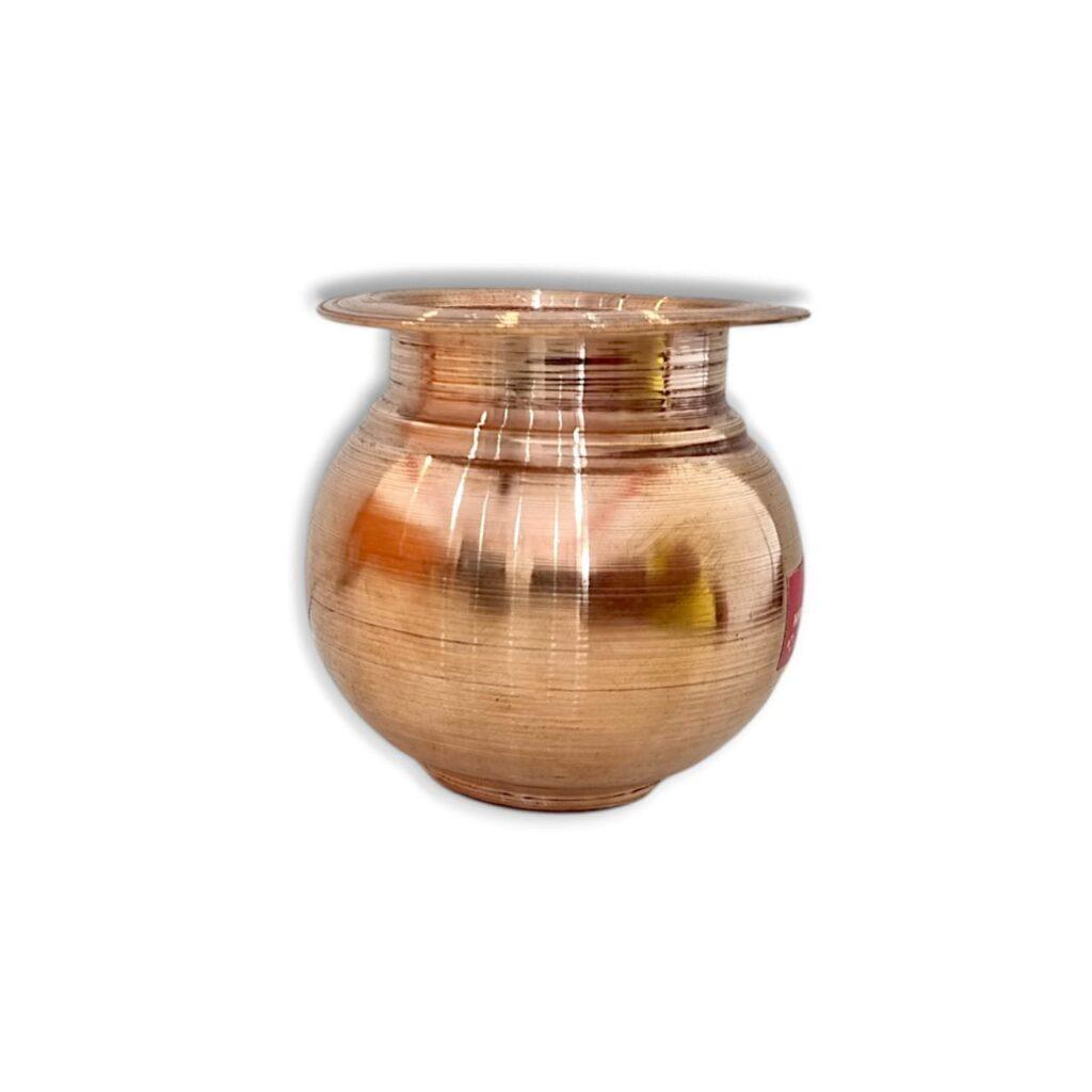 Pure Copper Ghat - Single Plate No Joint Copper Kalash - Puja Kalash ...