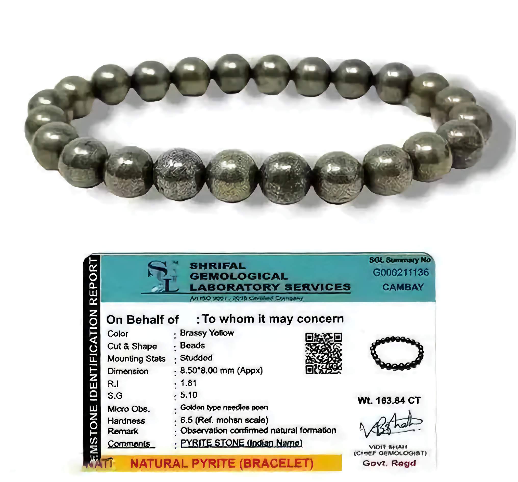 Original Pyrite Unisex Bracelet - AAA Quality Pyrite Bracelet 8mm ...