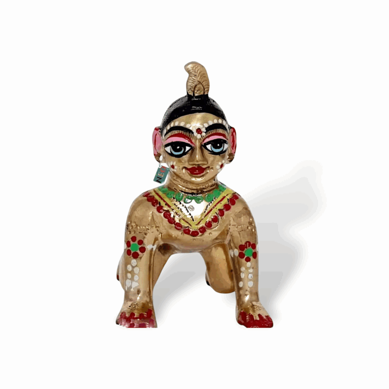 Brass Radha Rani Idol - Krishan Priya Shree Radha Rani ji Brass Statue ...